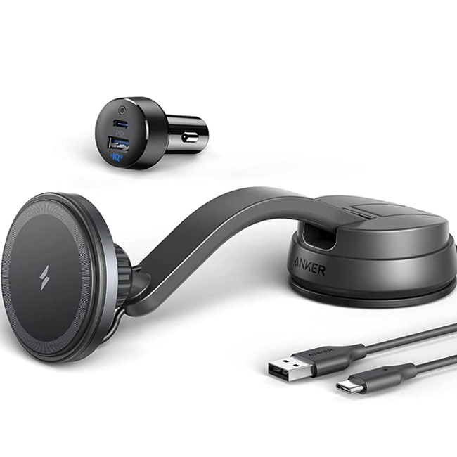 Anker – MagGo Magnetic Wireless Car Charger and Mount for iPhone 12 and ...